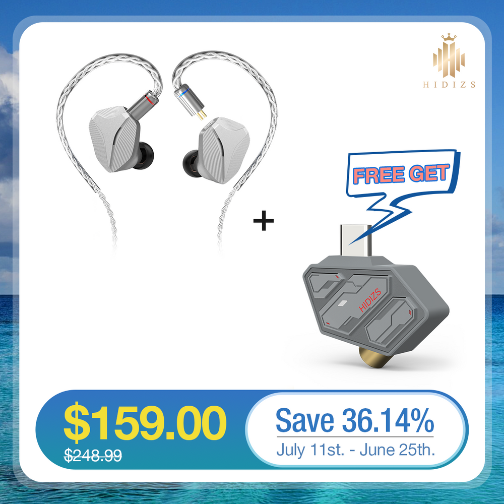 HIDIZS MP145 Planar Magnetic Driver In Ear Monitors for Audiophiles an