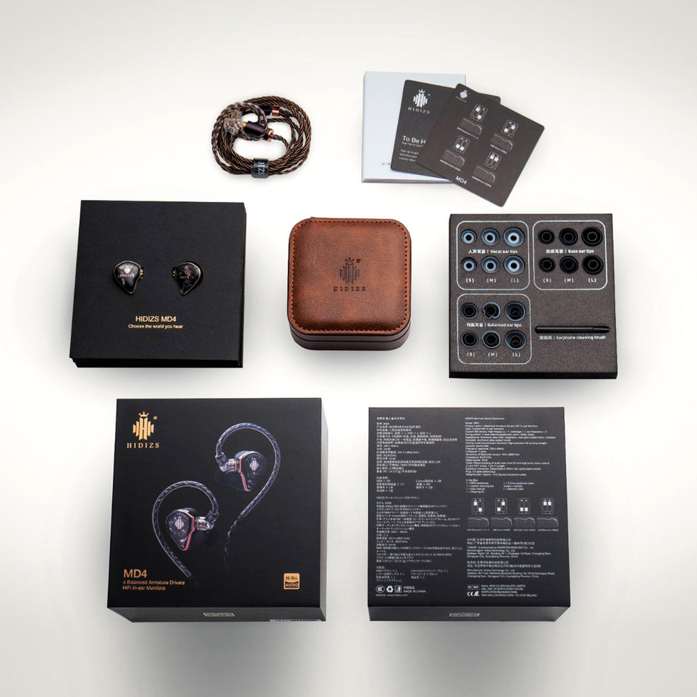 Hidizs MD4 4 Balanced Armature Drivers HiFi In-ear Monitors